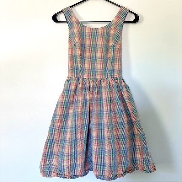 Modcloth | Dresses | Modcloth Rainbow Plaid Fit And Flare Dress Summer ...